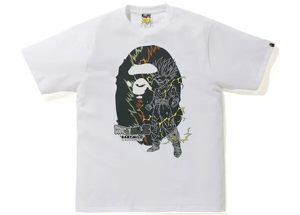BAPE X Dragon Ball Z Son Gohan Big Ape Head Tee Shirt - White