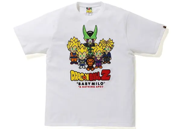 BAPE X Dragon Ball Z Baby Milo Super Saiyan & Cell Tee Shirt - White