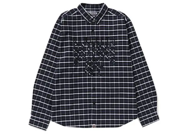 BAPE X Concepts Oxford Check Bd Shirt - Black