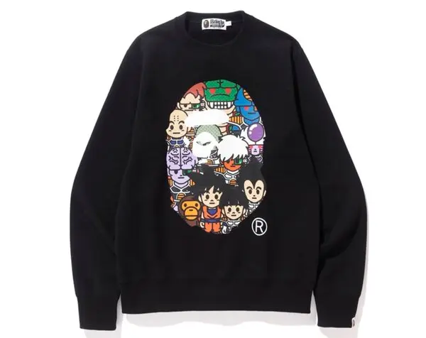 BAPE X Dragon Ball Z Crewneck Sweatshirt - Black