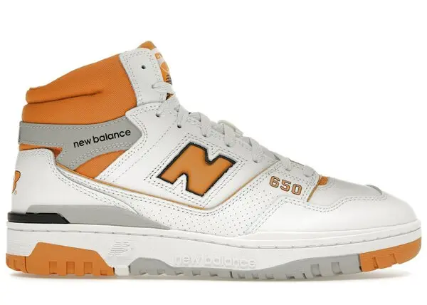NEW BALANCE 650rin High-top Sneakers - White/canyon