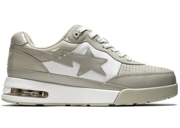 BAPE A Bathing Ape Road Stain Sneakers - Beige/white