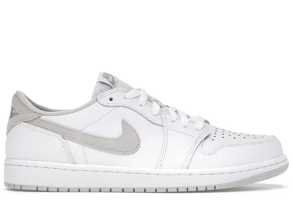 JORDAN 1 Low Og Sneakers - White/neutral Grey/particle Grey