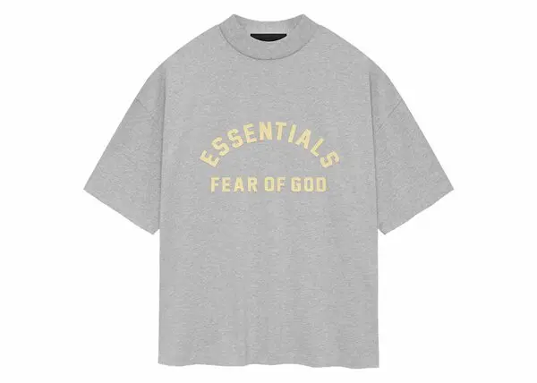 Fear Of God Essentials Heavy Jersey Crewneck Sweatshirt Tee Shirt - Light Heather Grey