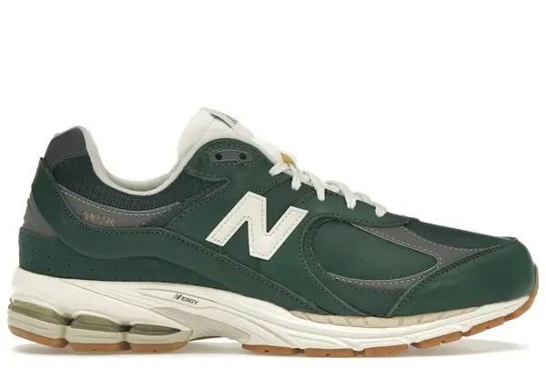 NEW BALANCE 2002r Vintage Leather Sneakers - Nightwatch Green/grey/white