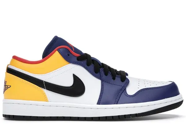 JORDAN 1 Low Royal Yellow - White/track Red/deep Royal Blue