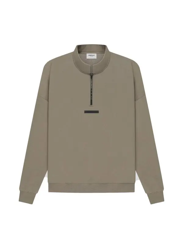 Fear Of God Essentials Half Zip Sweater - Taupe