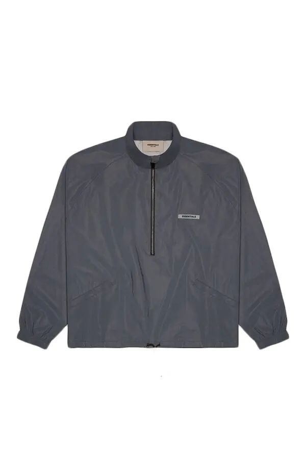 Fear Of God Essentials Half Zip Track Jacket - Black Reflective