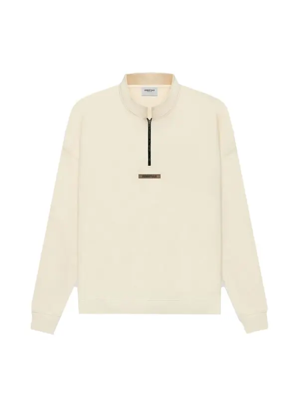 Fear Of God Essentials Half Zip Sweater - Cream/buttercream