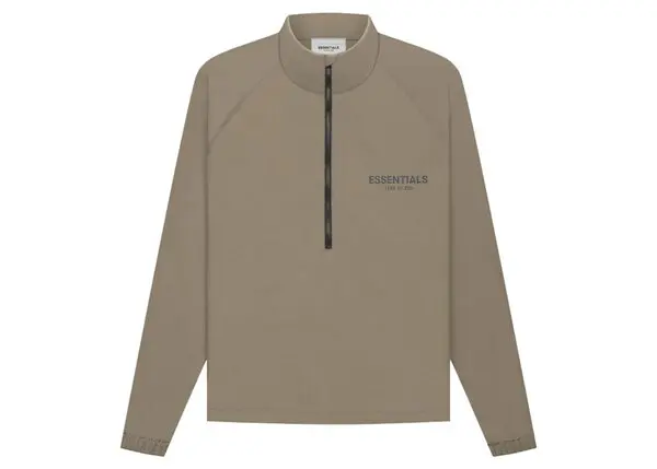Fear Of God Essentials Half Zip Track Jacket - Harvest