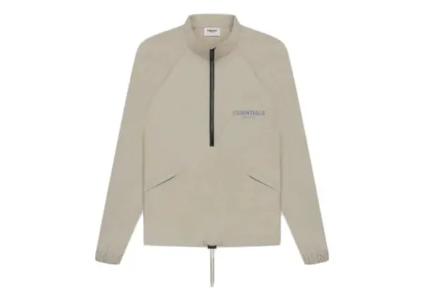 Fear Of God Essentials Half Zip Track Jacket - Moss