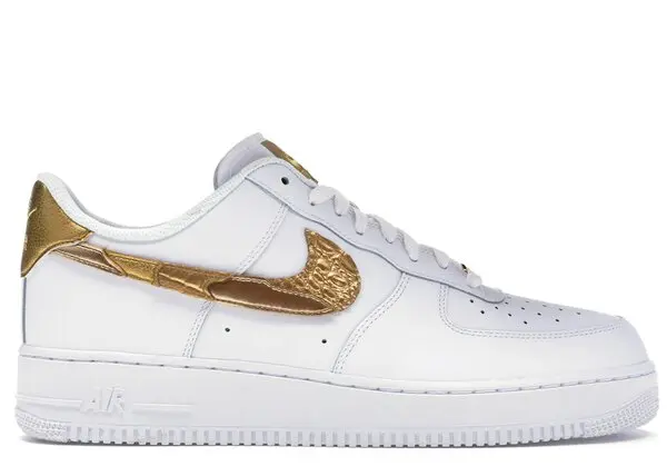 Nike Air Force 1 Low Cr7 Golden Patchwork - White/metallic Gold