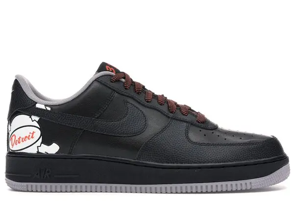 Nike Air Force 1 Low Detroit Away - Black/atmosphere Grey