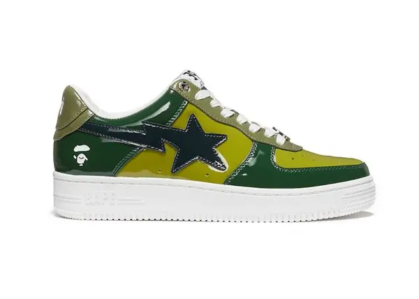 BAPE A Bathing Ape Sta Low Camo Combo Green Sneakers - Camo Green