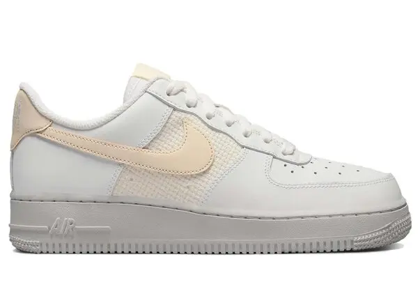 Nike Air Force 1 Low Essential Cross Stitch Sneakers - Summit White/fossil