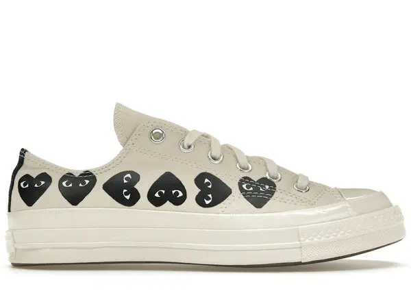 CONVERSE Chuck Taylor All Star 70 Ox Comme Des Garcons Play Heart - Milk/black/egret