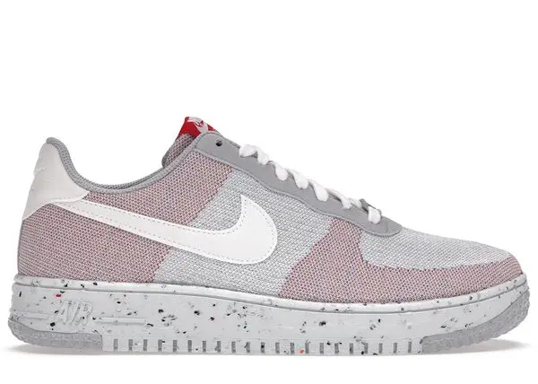 Nike Air Force 1 Low Crater Flyknit Sneakers - Wolf Grey/pure Platinum/gym Red