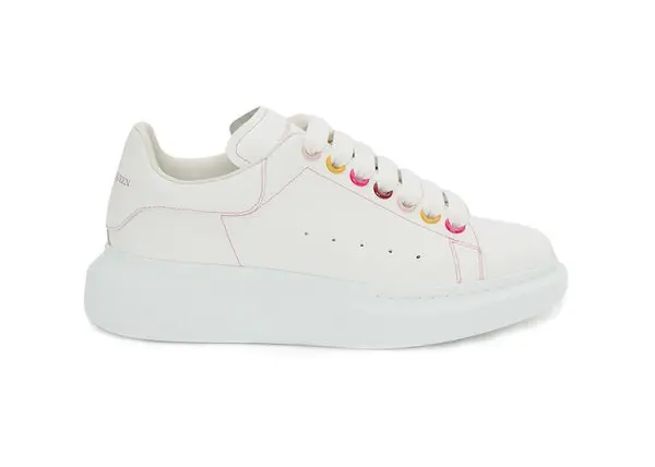 Alexander McQueen Oversized Eyelets Sneakers - White/rainbow
