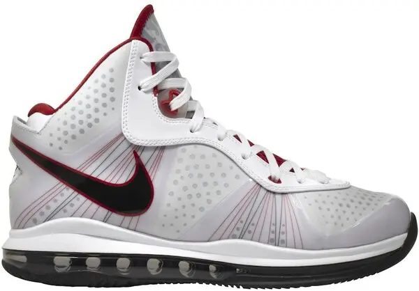 Nike Lebron 8 Home Sneakers - White/black/sport Red