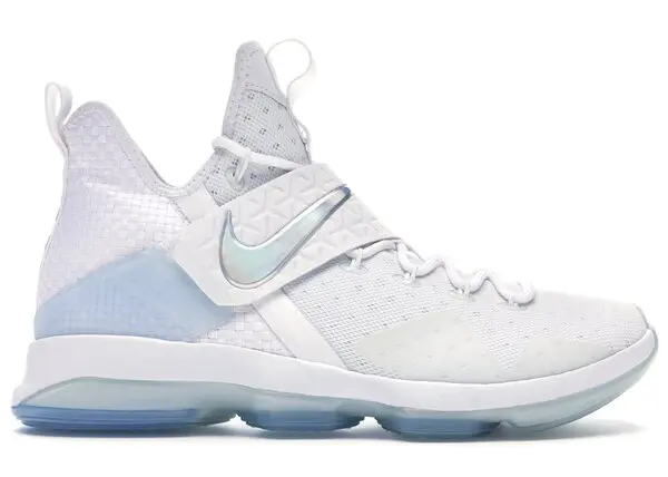 Nike Lebron Time To Shine Sneakers - White/metallic Silver/ice Blue