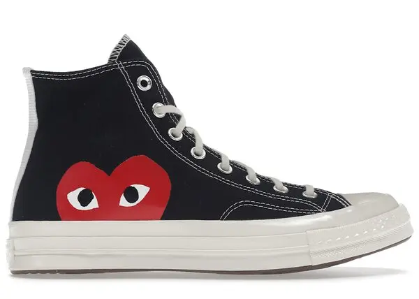 CONVERSE Chuck Taylor All Star '70 Hi Comme Des Garcons Play Sneakers - Black/white/high Risk Red