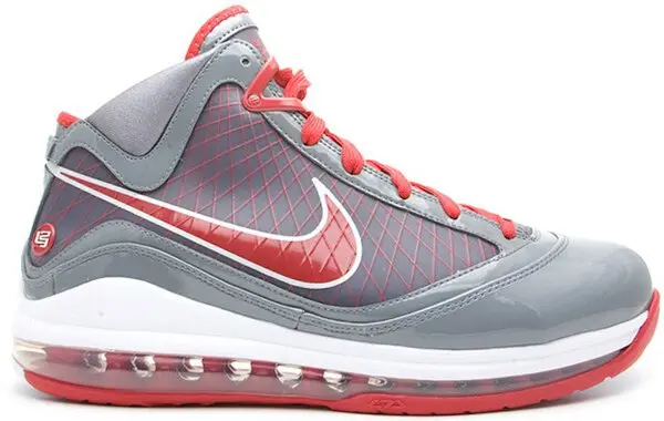 Nike Lebron 7 Eastbay Tb Sneakers - Cool Grey/varsity Red/white