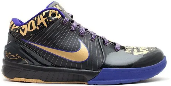 Nike Kobe 4 Sneakers - Black/metallic Gold/concord
