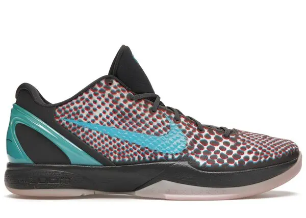 Nike Kobe 6 Asg Hollywood 3d Sneakers - Dark Grey/chlorine Blue/daring Red