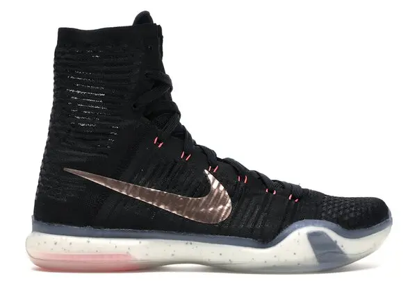 Nike Kobe Elite High Rose Gold Pack Sneakers - Black/white/hot Lava
