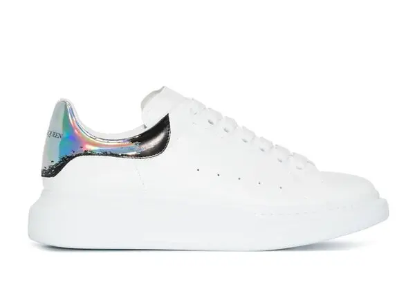 Alexander McQueen Oversized Iridescent Sneakers - White/silver