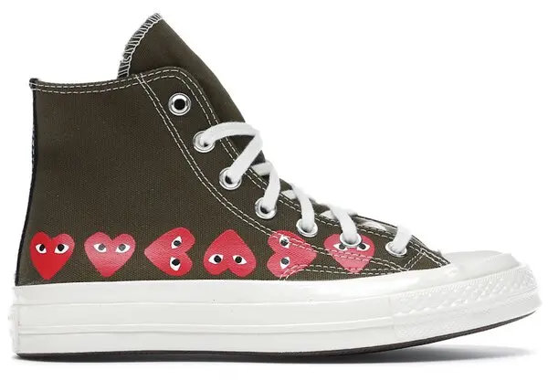 CONVERSE Chuck Taylor All Star '70 Hi Comme Des Garcons Play - Green/red/egret
