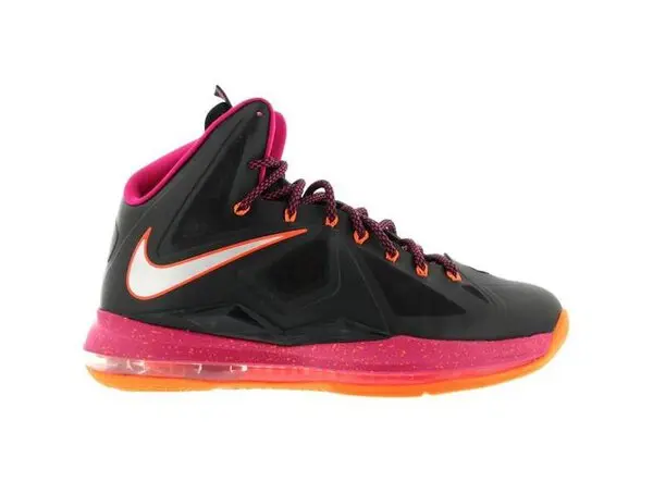 Nike Lebron X Floridian Sneakers - Black/metallic Silver/total Orange