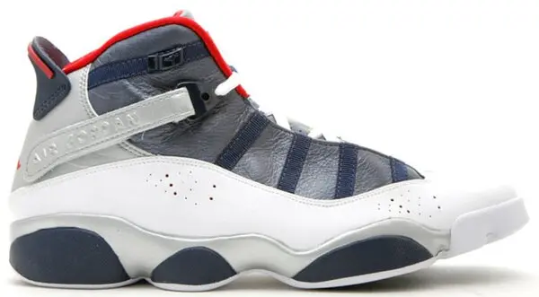 JORDAN 6 Rings - White/varsity Red/midnight Navy Blue