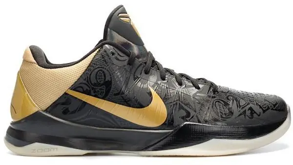 Nike Kobe 5 Sneakers - Black/metallic Gold/white
