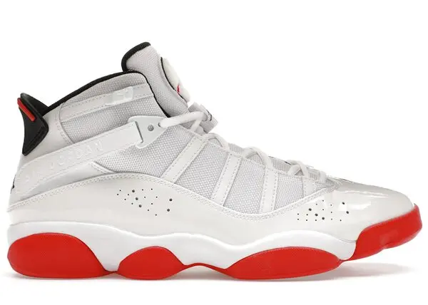 JORDAN 6 Rings - White/university Red/black