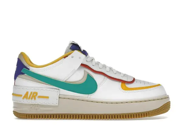 Nike Air Force 1 Low Shadow Neptune Green - Summit White/yellow Ocher/lapis