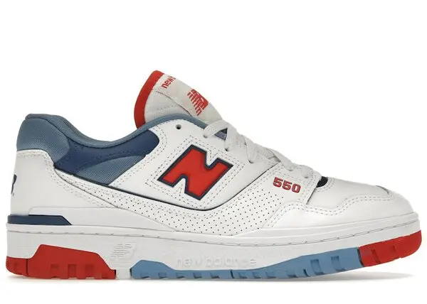 NEW BALANCE 550 Athletic Sneakers - White/true Red/atlantic Blue