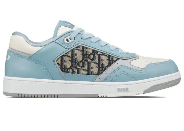 Dior B27 Low-top Sneakers - Light Blue/cream Smooth Calfskin/beige