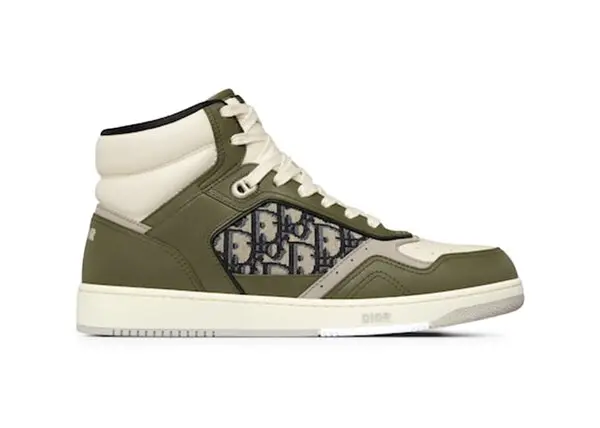 Dior B27 High-top Sneaker - Olive/cream/beige