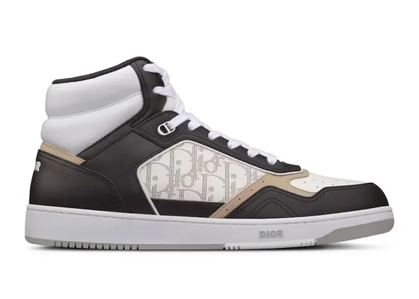 Dior B27 High Top Sneakers - Black/white/beige