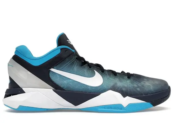 Nike Kobe 7 Shark Sneakers - Obsidian/white/blue Grey