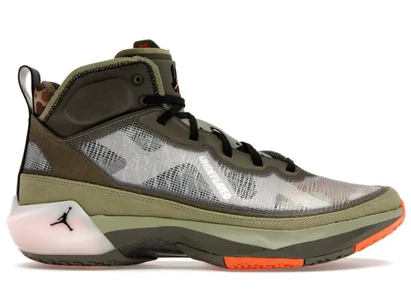 JORDAN 37 Undefeated Sneakers - Olive/orange/khaki