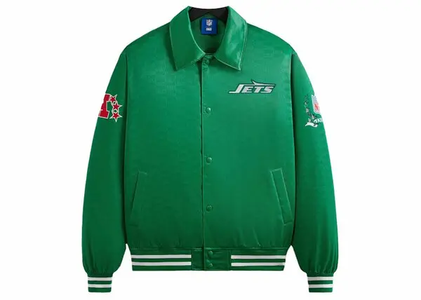 Kith X Nfl Jets Satin Bomber Jacket - Luna