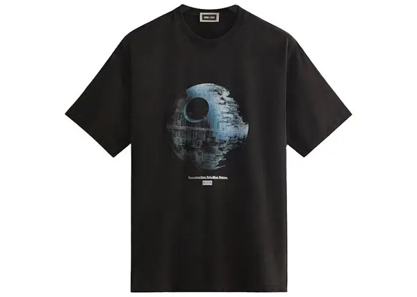 Kith X Star Wars Death Star Tee Shirt - Black Ph