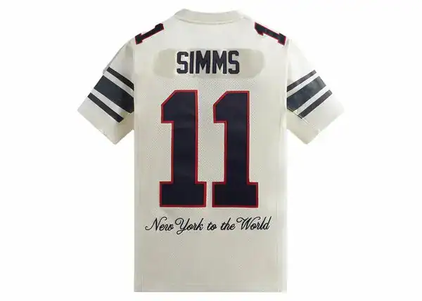 Kith X Nfl Giants Mitchell Ness Phil Simms Jersey In Sandrift