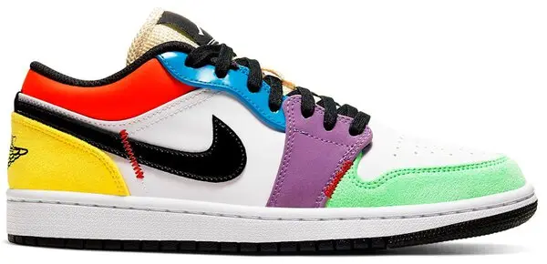 JORDAN 1 Low Se Sneakers - White/black/lightbulb