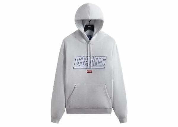 Kith X Nfl Giants Laurel Hooded Sweatshirt - Light Heather Grey