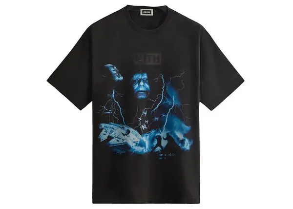 Kith X Star Wars Emperor Vintage Tee Shirt - Black Ph