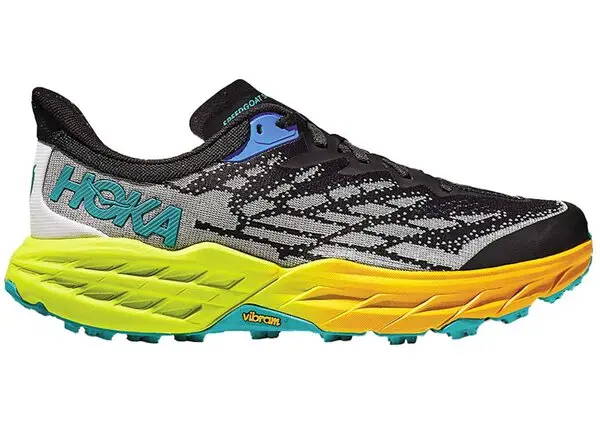 Hoka One One Speedgoat 5 Athletic Sneakers - Black/evening Primrose