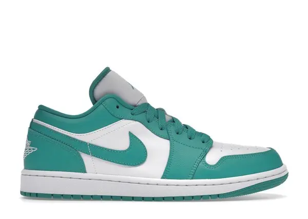 JORDAN 1 Low Sneakers - White/new Emerald